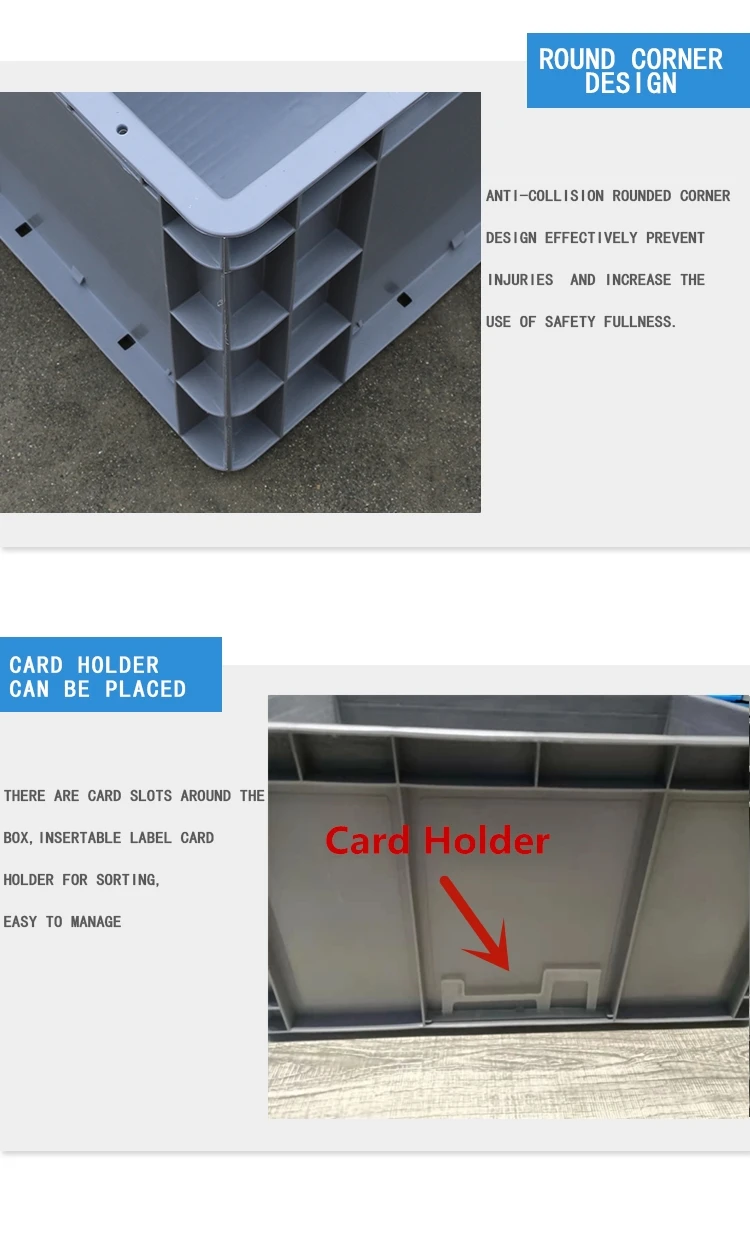 EU4633 Stackable PP Plastic Logistics Boxes - Durable & Versatile