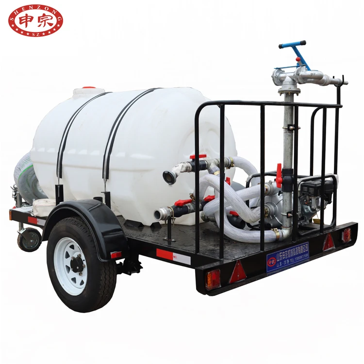 1000l Plastic Water Tanker Trailer Single Axle Cargo Trailer - Buy ...