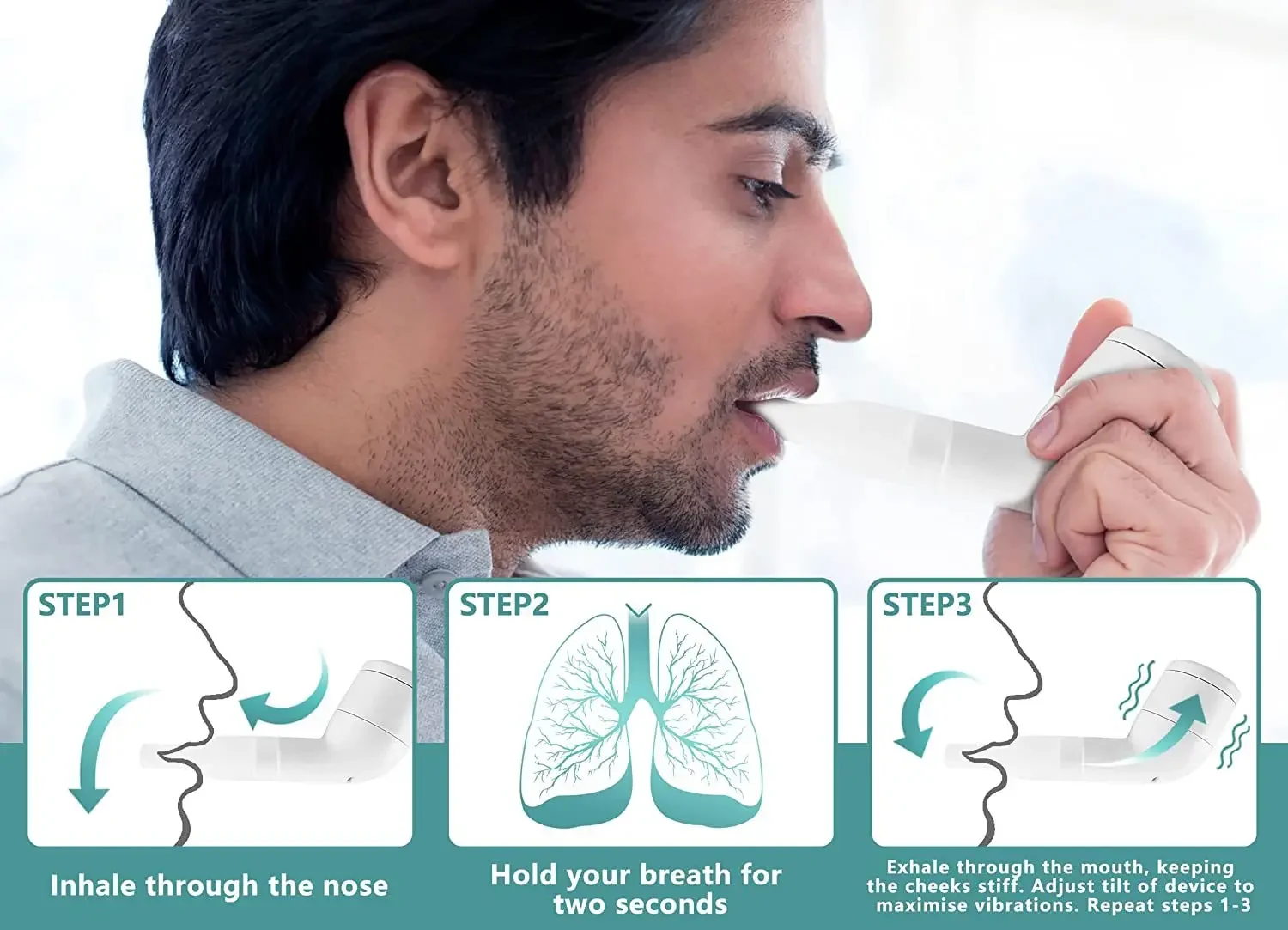 First Aid Outdoor Handheld Lung Breathing Trainer Breathing Exercise ...