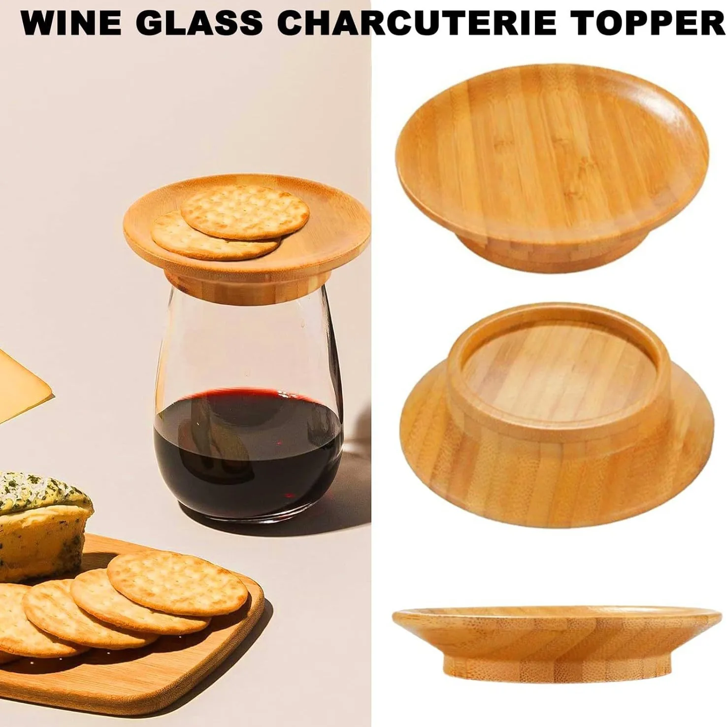 Custom Wooden Wine Glass Charcuterie Topper Wood Coasters Glass Topper ...