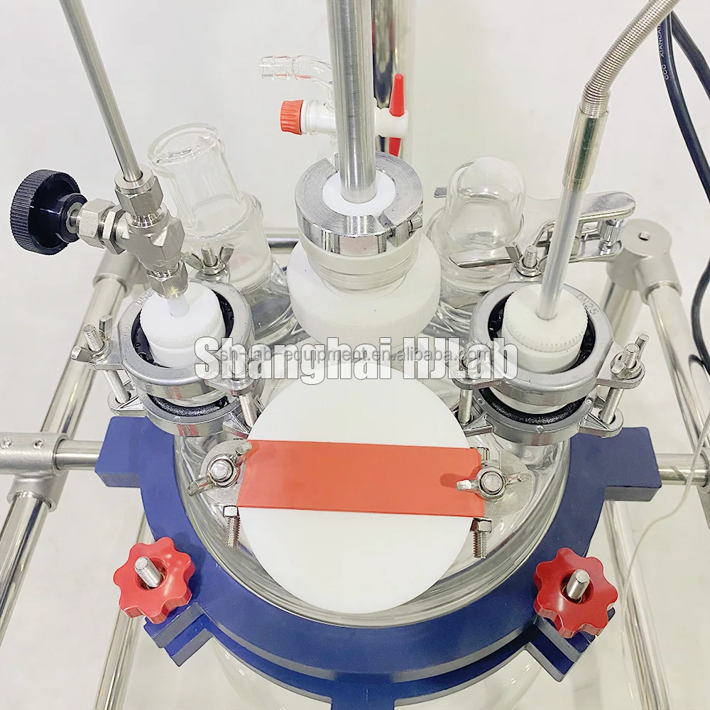 Lab Stirrer Spherical Single Layer Glass Reactor With Electrical ...