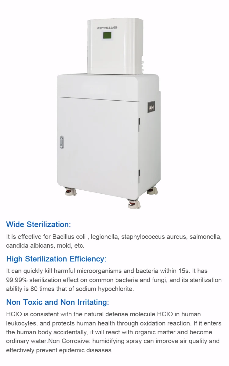 Portable Plc Component Hypochlorous Acid Generator Home Use Restaurant ...