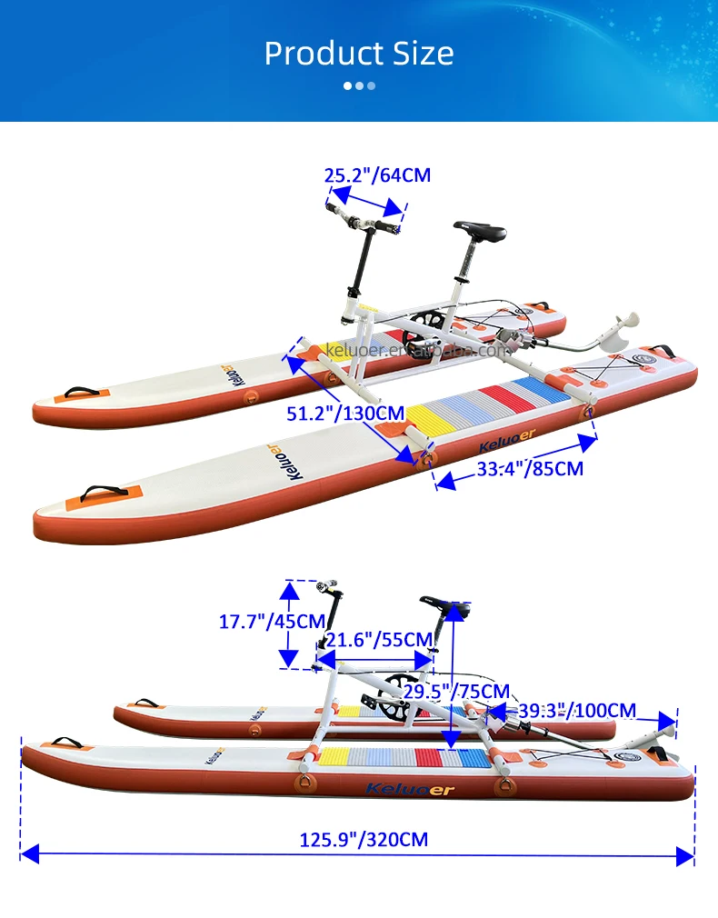 Sup Board Riding On Bike Sea Water Bicycle Pvc Inflatable Floating ...