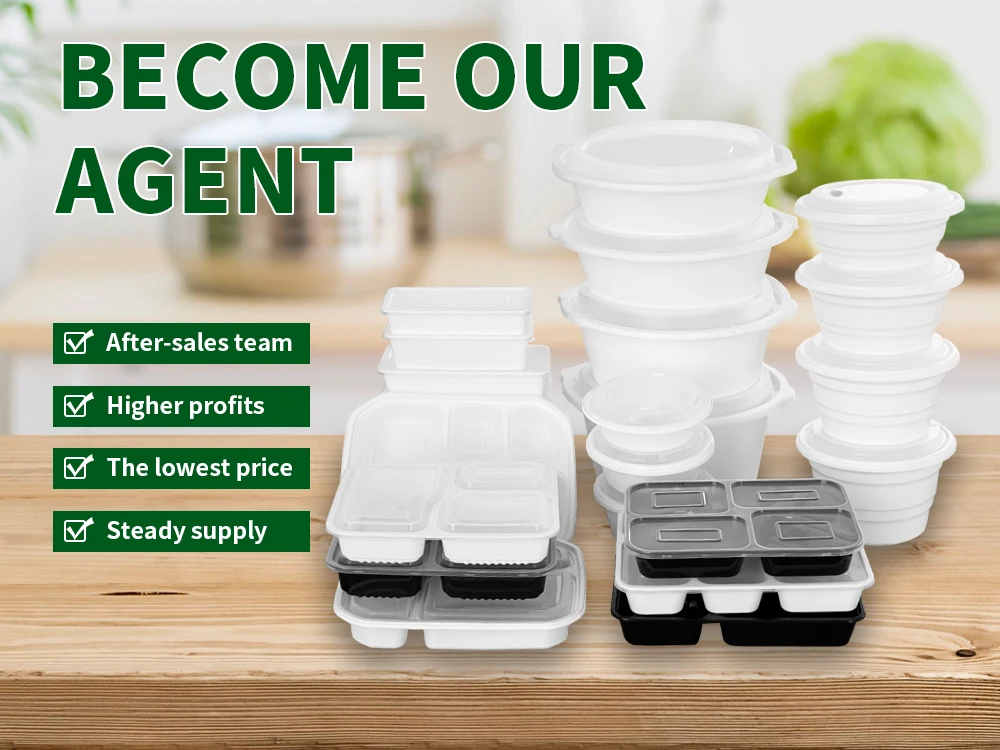 Black Rectangular Meal Microwavable To Go Takeaway Disposable 1 3 4 5 ...