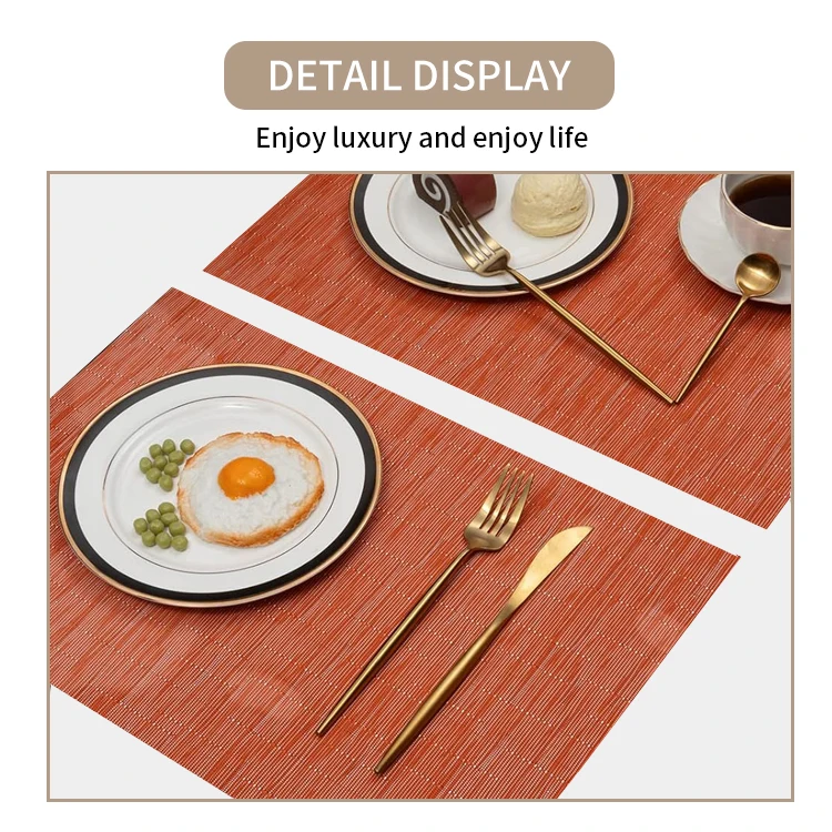 Starunk Wholesale Wipeable Vinyl Placemats For Dining Table Washable Non-slip Insulation Woven ...