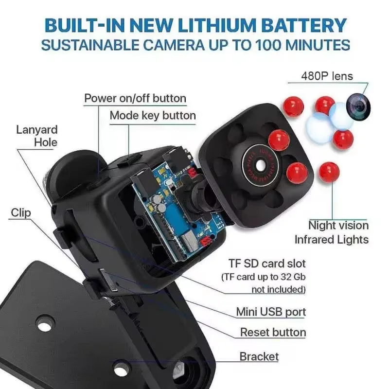 SQ11 Aerial Camera HD 1080p - Children's Security Dv Camera