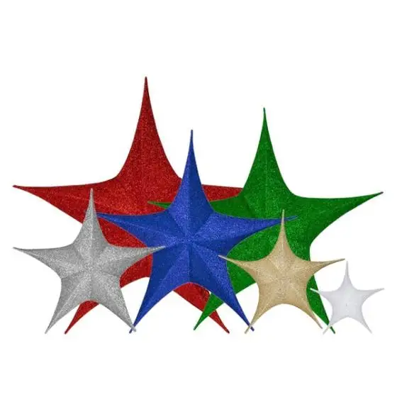 80cm Christmas Decoration Hanging Ornament Christmas Fold Star With ...