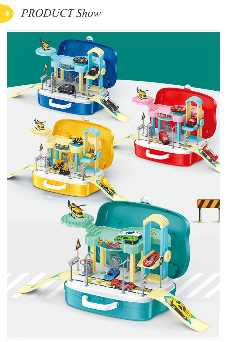 Parking Lot Car Super Track Toys Set With Portable Storage Box - Buy ...