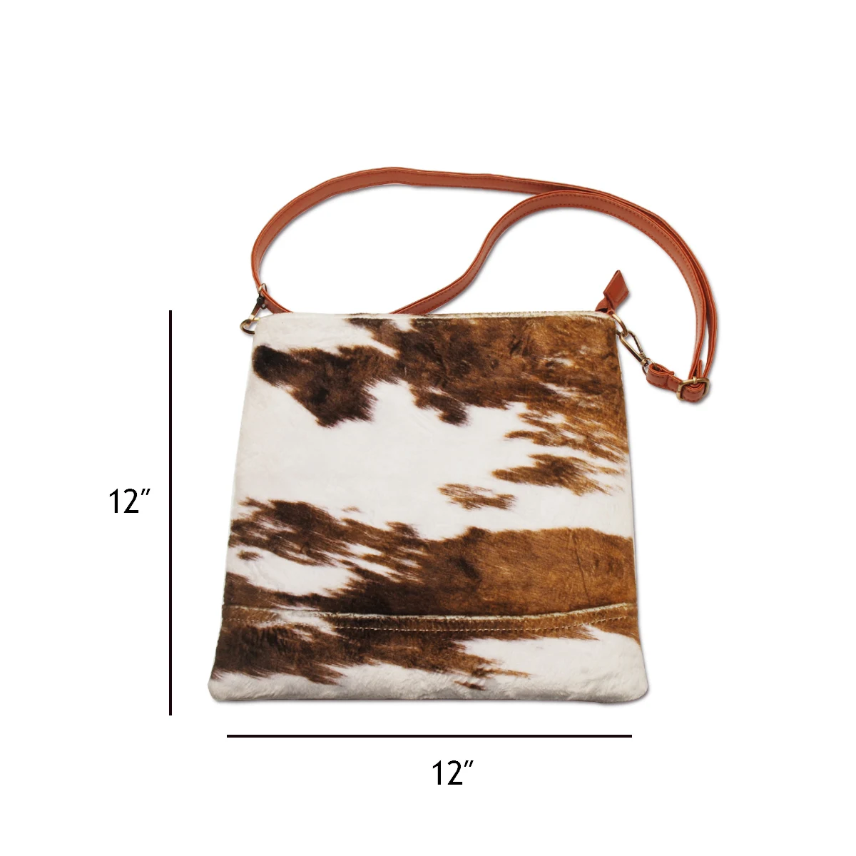 Cow Print Furry Purse Set Cute Cow Pattern Heavy Duty Fuzzy Shoulder ...