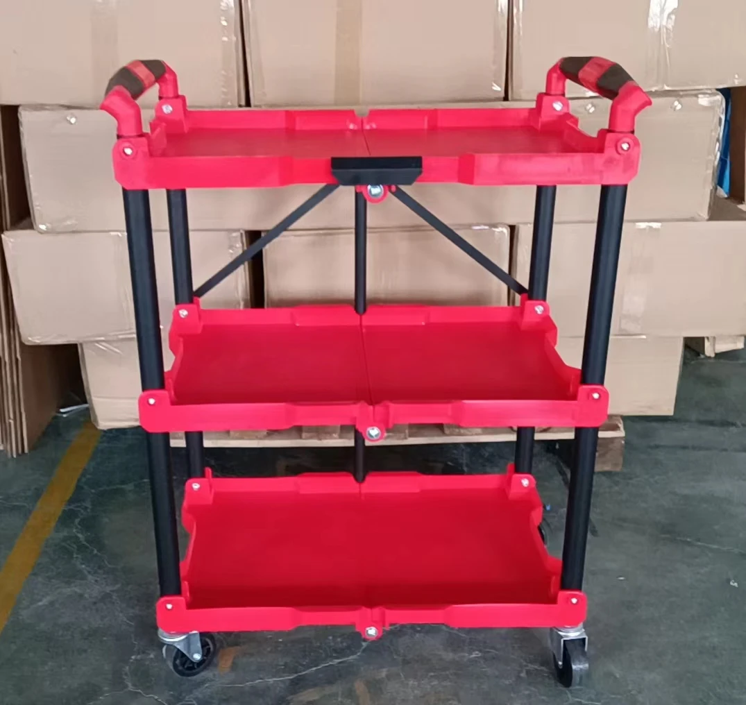 Multifunctional Use Plastic Service Cart Flexible Folded Car Detailing ...