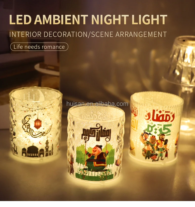 Ramadan LED Tealight Candles Mubarak Islamic Decoration Home Indoor ...