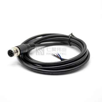 Waterproof M12 Power Cable Pinout Male 5 3 Meter Puc Tpu Pur Pvc Jacket ...