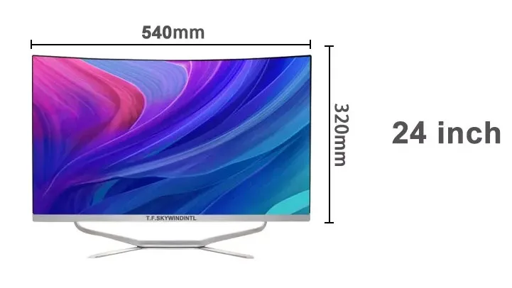24 Inch Curved Screen All In One Computer 27 Inch Desktop I3 I5 I7 Cpu ...
