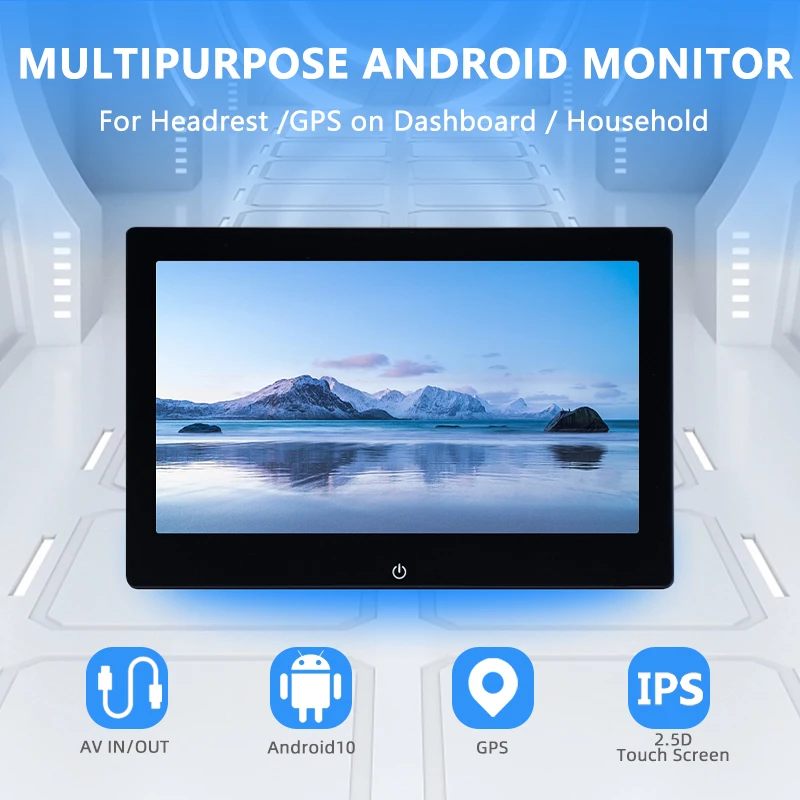 New Style 10.1 Inch Car Headrest Monitor - Android, Bluetooth, and Wifi