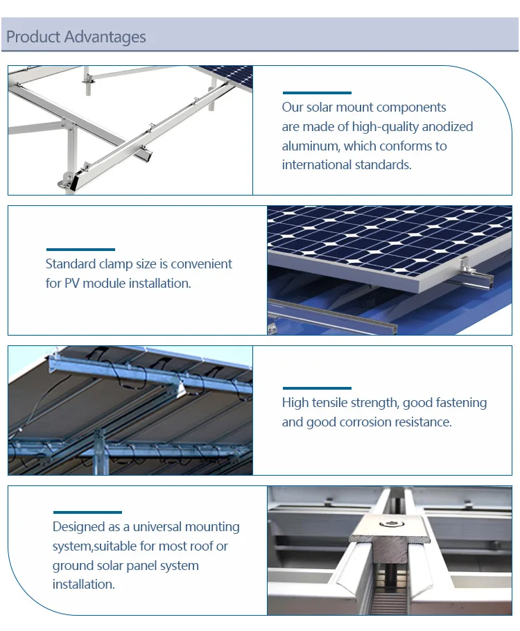 Aluminum Mid Clamp End Clamp For Solar Panel Module Mounting Racking ...