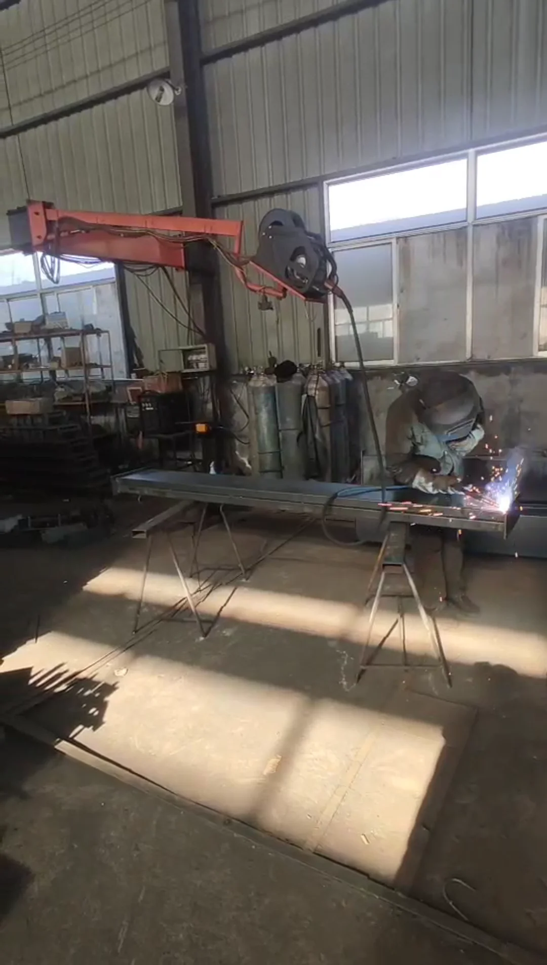 Industrial Auxiliary Welding Cantilever Wire Feeder Balancer Boom ...