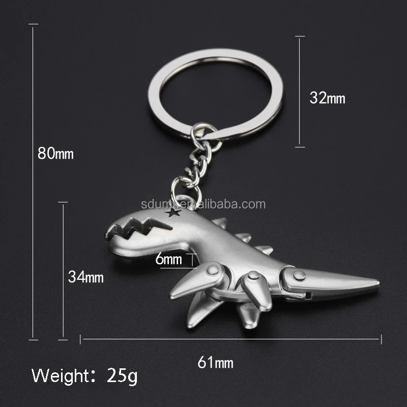High Quality Keyring Custom Customizable Logo Dinosaur Shape 3d Key ...