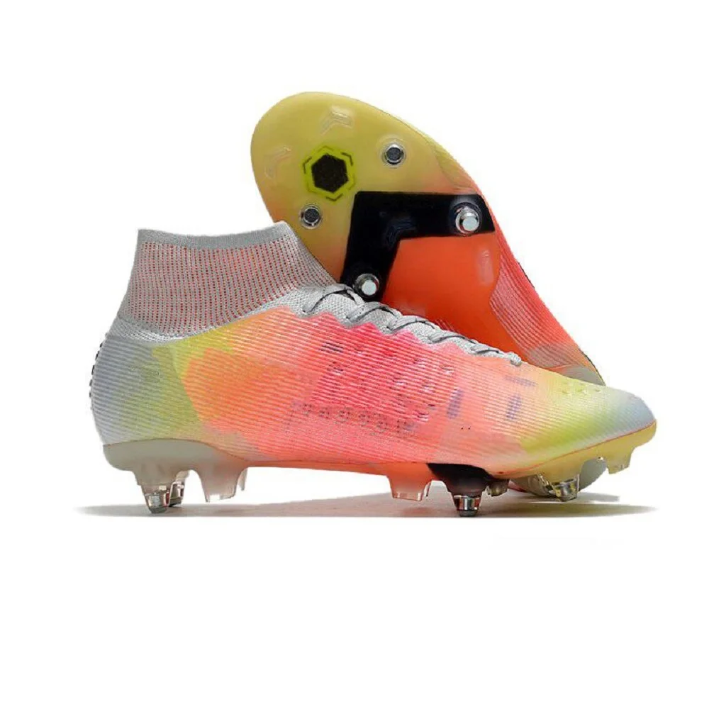 Customized High Ankle Football Boots Soccer Shoes Outdoor Cleats ...