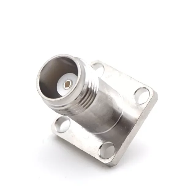Rf Coaxial Tnc Connector Tnc Female Panel Mount Solder Pot Terminal 4 ...