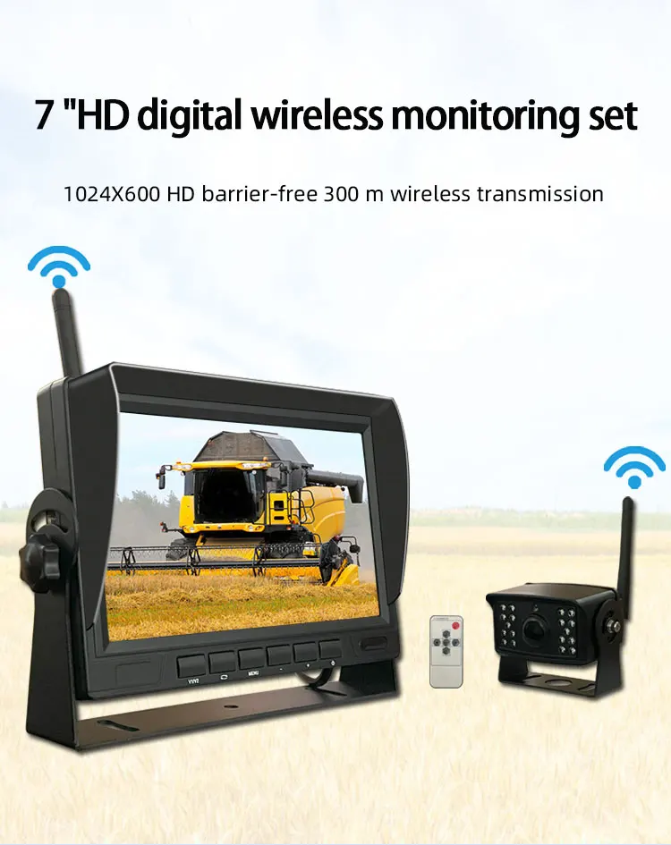 Wireless Camera Monitoring Kit System 4ch 7-inch Screen Mdvr Bus Truck ...