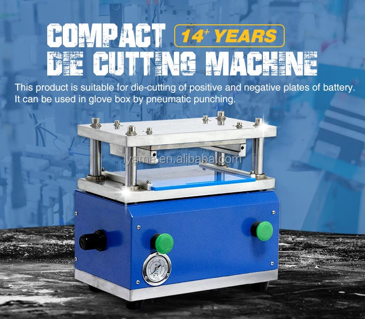 Laboratory Pneumatic Pouch Cell Polymer Battery Electrode Die Cutting ...