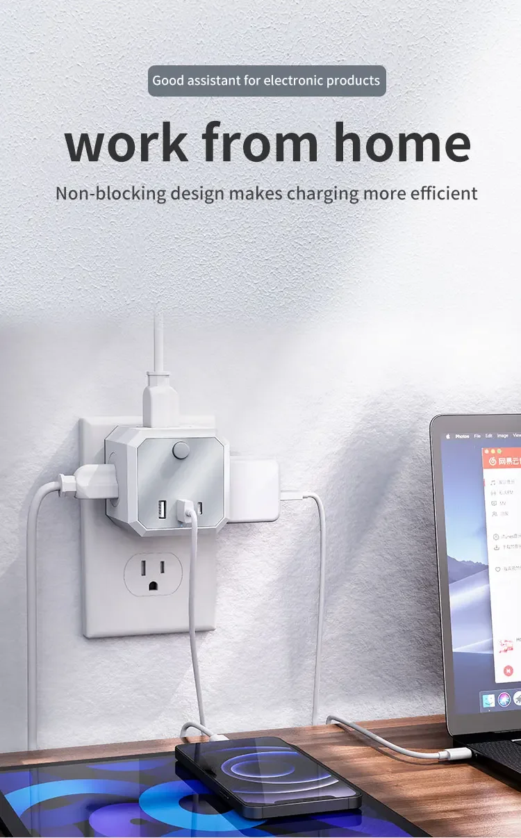 Rubik's Cube USB Travel Power Adapter for UK & EU - OEM | Wholesale