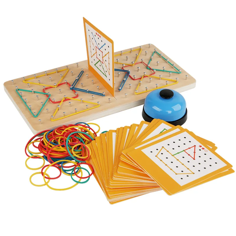 Wooden Geoboard Math Manipulative Matrix Learning Material Educational ...