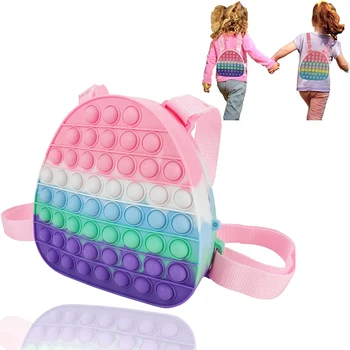 New Design Sensory Silicone Kids Bubble Pops Fidget Backpack Anxiety ...