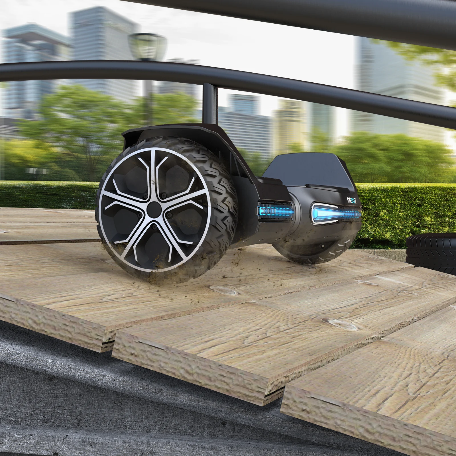 Cheap Short Charging Time 120kg Loads Smart Black Blue Tooth Led Hoverboard