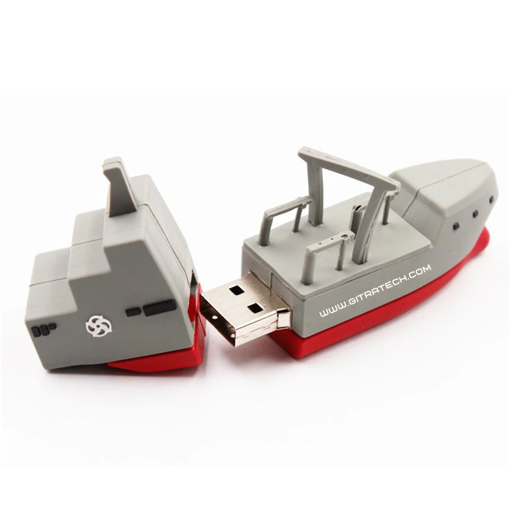 Gitra Personalized Gifts 3d Customized Soft Pvc Ship Usb Pen Drive 4gb Container Shape Usb Flash ...