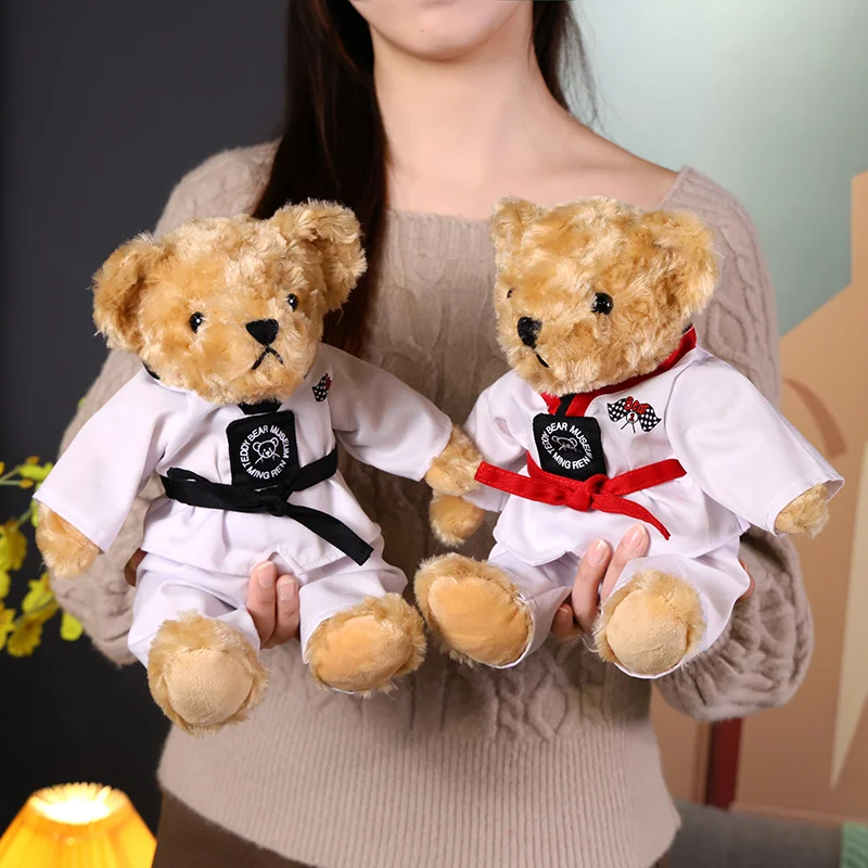 25cm Teddy Bear Karate Bear Stuffed Animals for Taekwondo Kids