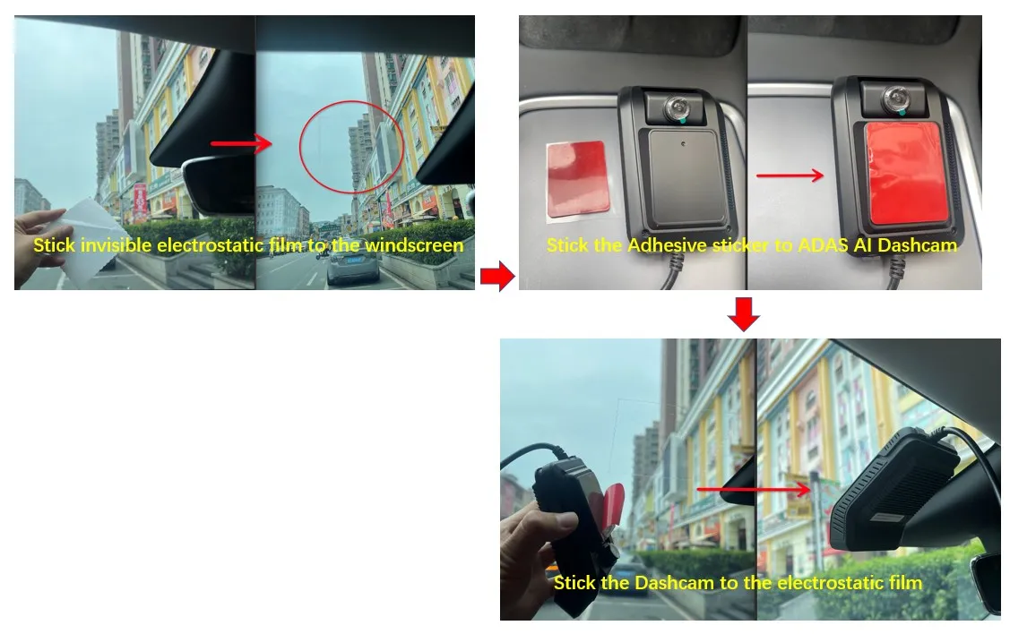 Whole Set 4g Adas Dual Lens Dash Cam With Hud Head Up Display Speedometer - Buy Dual Camera Dash ...