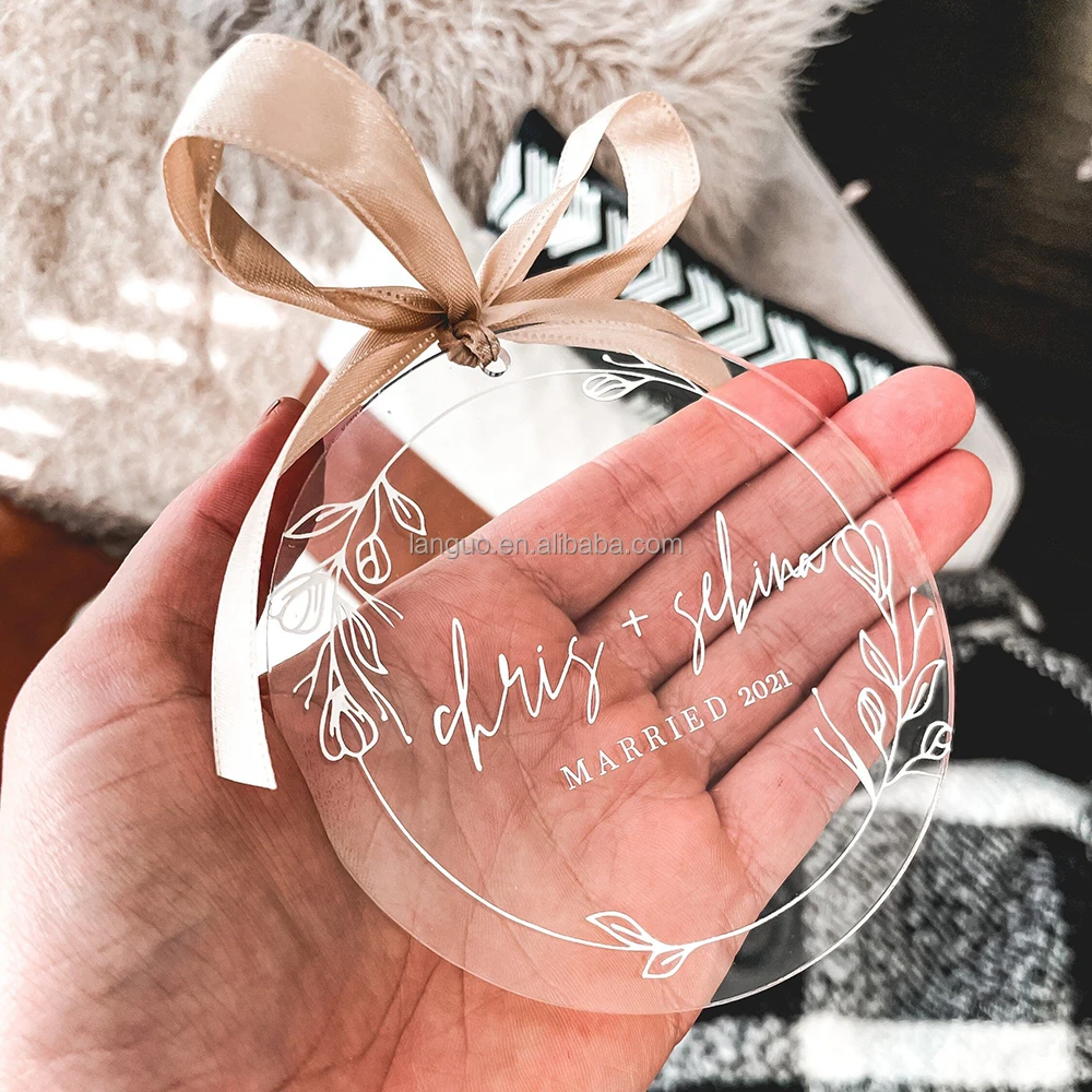 Personalized Clear Acrylic Christmas Ornament - Customized Acrylic Tree ...