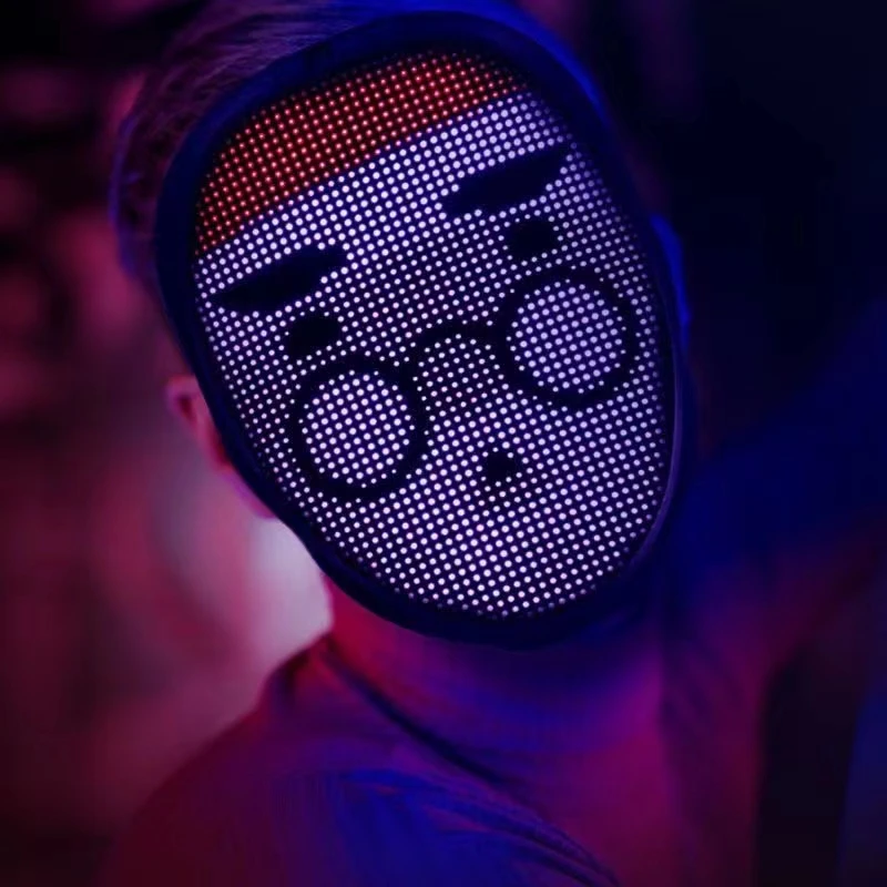 Biumart Led Light Up Mask App Control Programmable Glowing Face Masks ...
