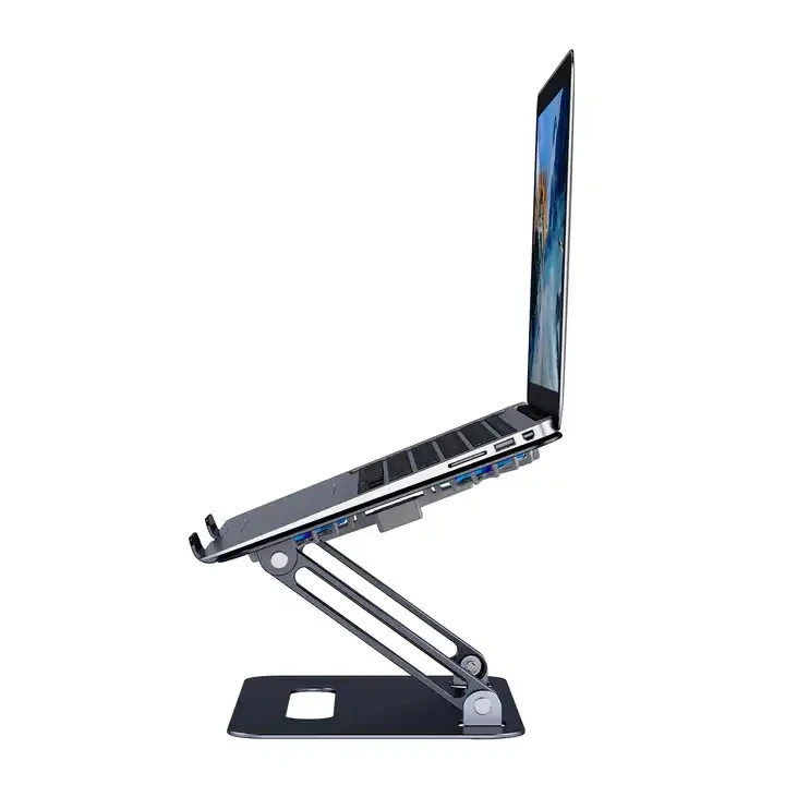 Foldable Portable Aluminum Laptop Fold Computer Table Holder Stand ...