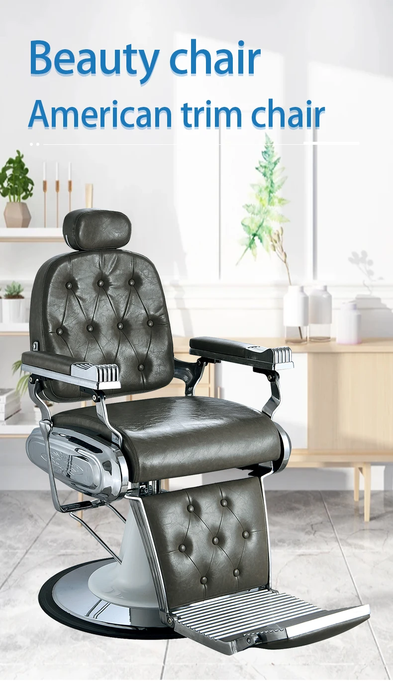 Modern Round Base Hydraulic Pump Hair Saloon Shaving Chair Beauty Salon ...