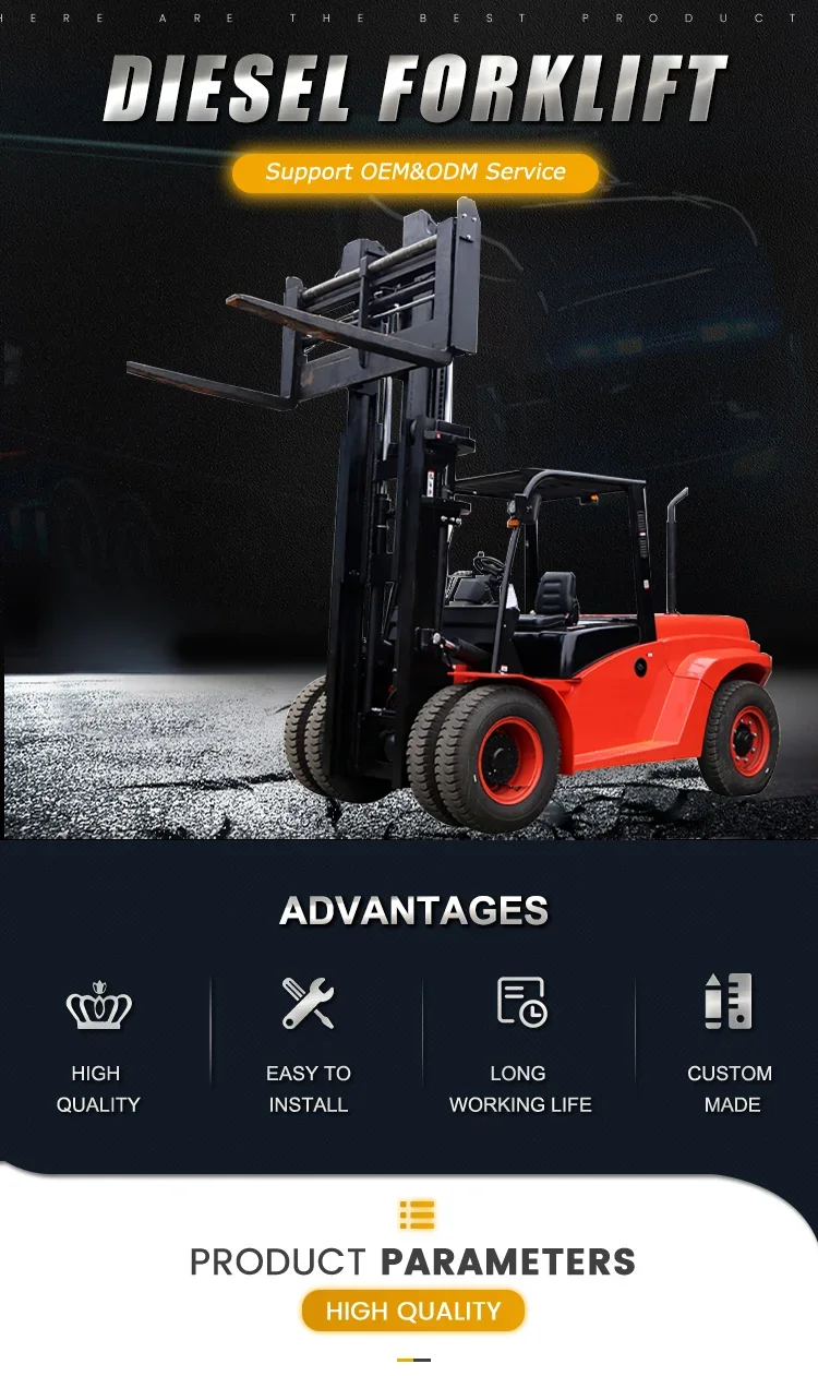 4 Cylinder Diesel Engine For Forklift 7 Ton Forklift Diesel Forklift ...