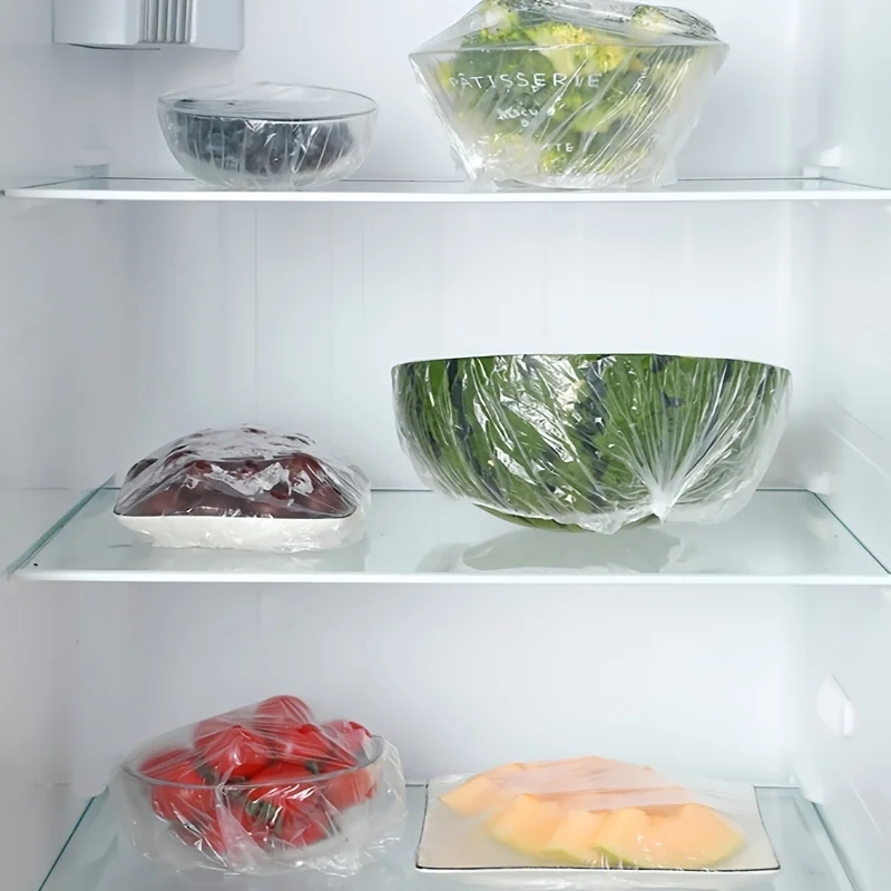 Household Elastic Food Storage Covers - Disposable PE Plastic
