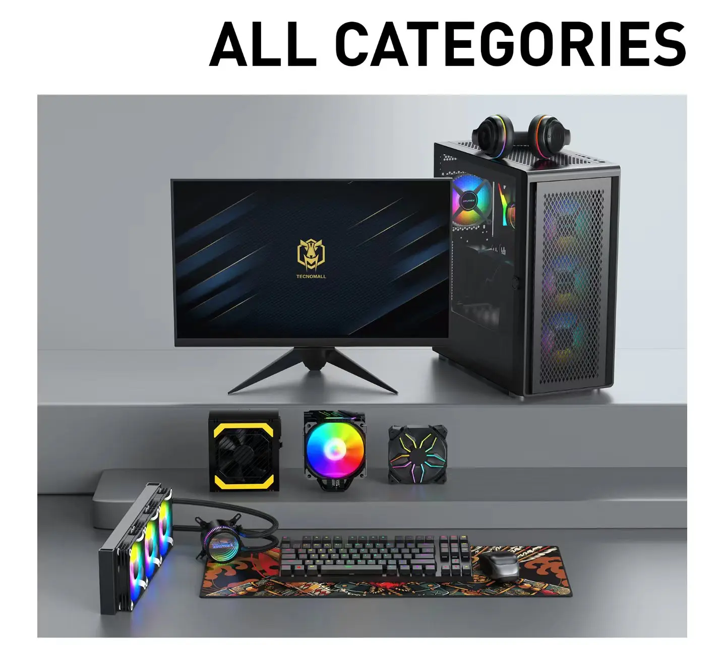 Tecnomall PC Gamer Desktop Mid Tower Best Gabinete PC CPU Gamers Gaming ...