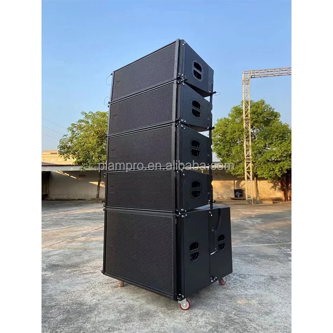Double 10 Inch Powered Line Array Speaker Active Pro Sound System ...