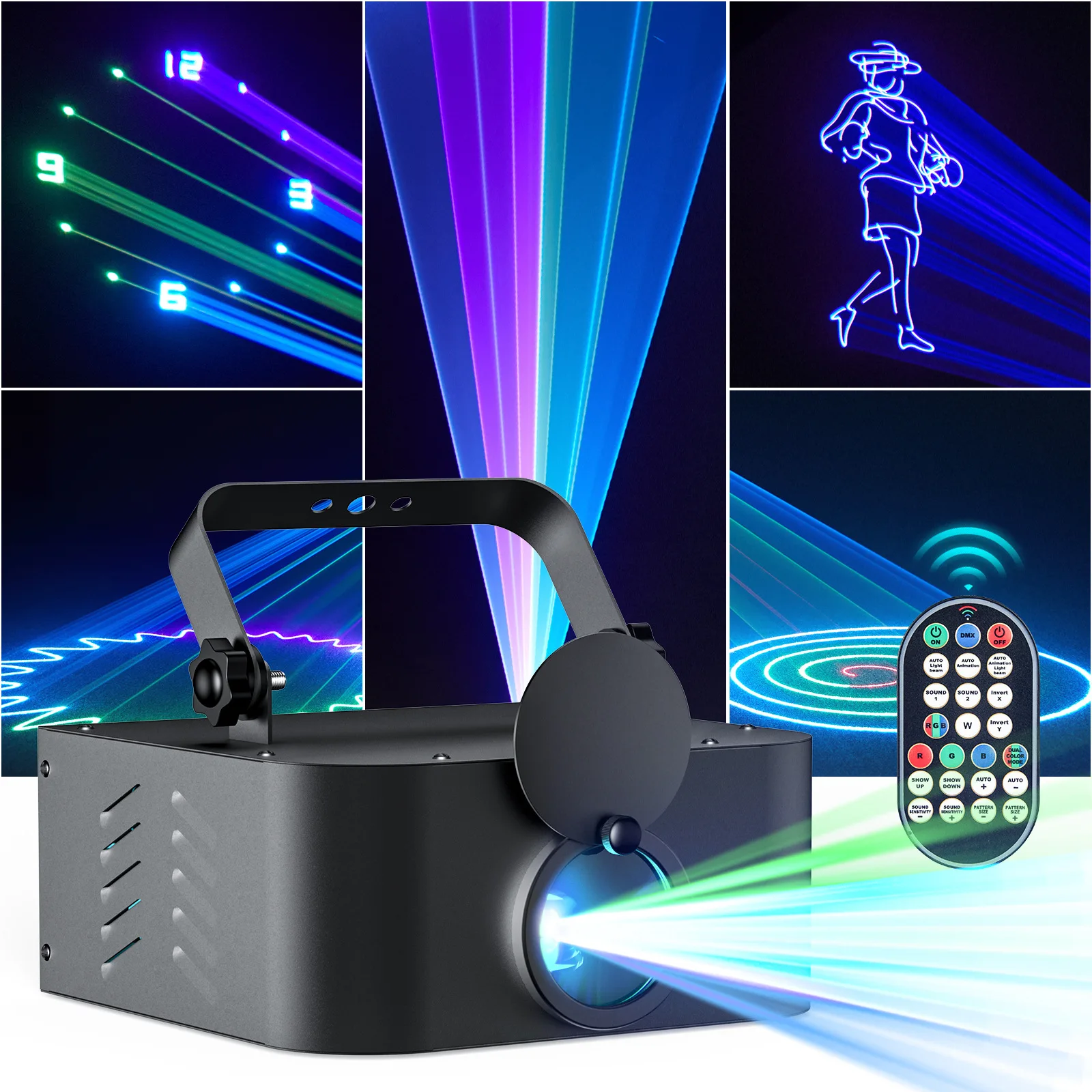 Mini Laser Rgb Full Color Animation Laser Light 3d Program Dj Disco ...