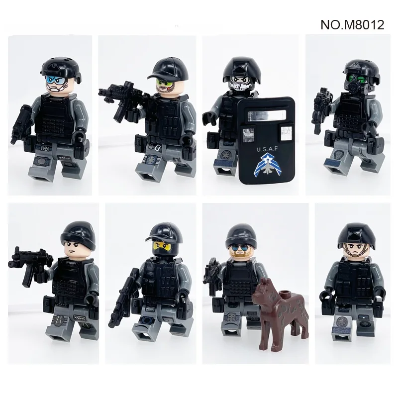 Military Blocks Air Force Soldiers Wsmall Particles Accessories Bricks ...