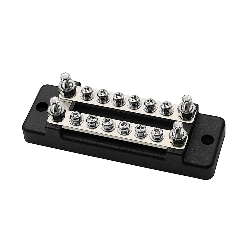 Universal 6 Way Terminal Bus Bar - Car Boat Marine 150a Dual Row Ground ...