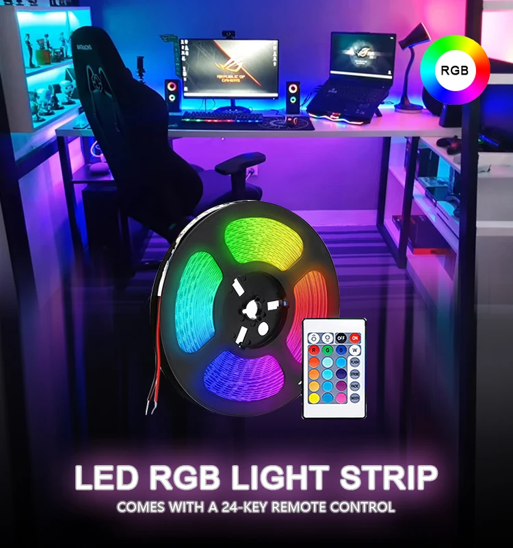 Flexible Waterproof Remote Control Ws 2835 5050 60 Led/m Flexible Color ...