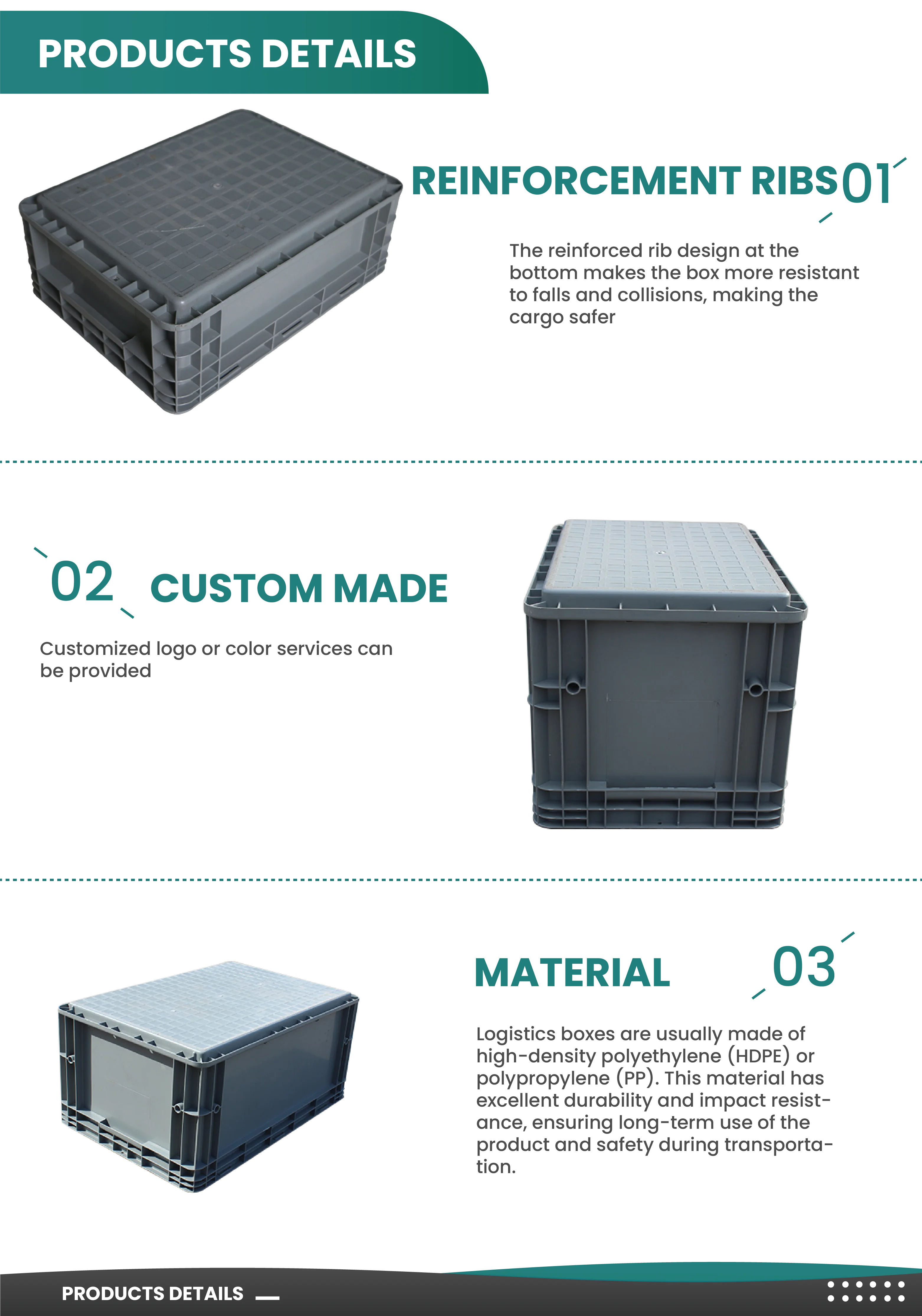 Euro Standard Stackable Plastic Logistics Box - Durable & Versatile