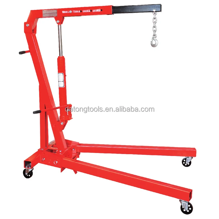 1 Ton or 2 Ton Engine Hoist Shop Crane Hydraulic Car Mobile Manual ...