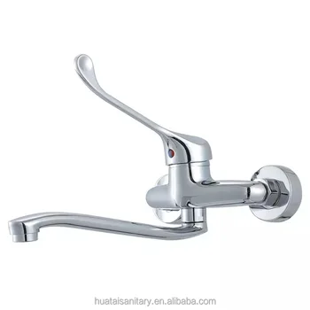 Wall Mounted Water Sink Tap Mixer Medical Disabled Handicap Elbow Open ...