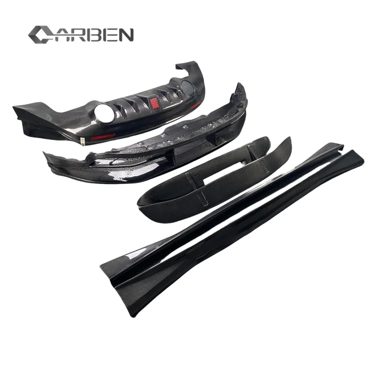 Carbon Fiber Body Kit Front LIP Diffuser Side Skirt Spoiler for ...