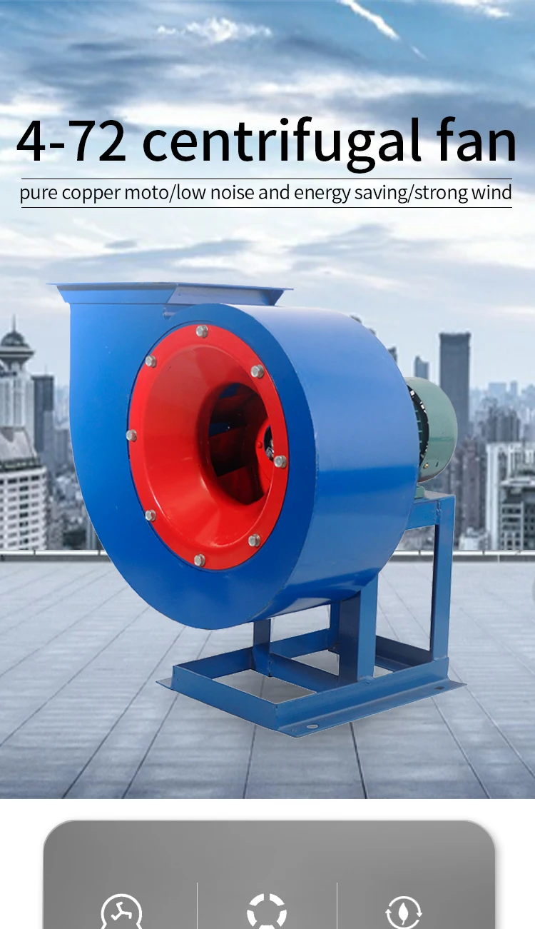 Factory 4-72 Series Industrial Copper Wire Exhaust Centrifugal Fans ...
