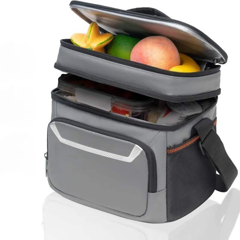 Soft Reefer Bag Travel Beach Insulated Cooler Double Compartments ...